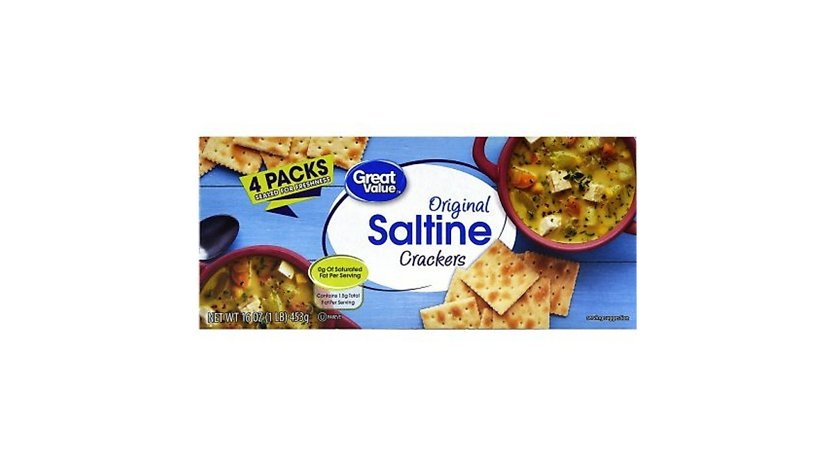 Great Value Saltine Crackers Pack - 6 Boxes of Crispy, Salty Snacks