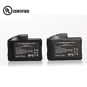 Rechargeable 7.4V 2200mAh Lithium Polymer Batteries for Heated Gloves Socks Jacket Cloths Pack of 2