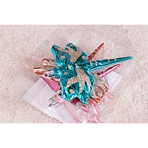 Clever Creations Dragonfly Christmas Ornament Set of 4 Pieces, Shatterproof Holiday Décor for Christmas Trees, Peach, Pink and Teal