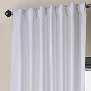 HPD Half Price Drapes Vintage Cotton Velvet Curtains for Living Room 50 X 84 (1 Panel), VCCH-VET20802-84, Powder White