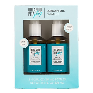 ORLANDO PITA Argan Oil Glossing Serum, Moisturizing, Softening, & Shine-Enhancing for Smoother, More Manageable, & Overall Healthier Hair, Rejuvenating Leave-In Treatment, 2 Pack (5.2 Fl Oz Each)