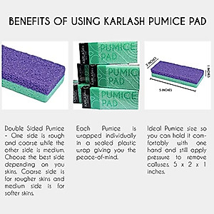 Karlash Professional Pedicure Foot Pumice Stone for Feet Skin Callus Remover and Scrubber for Dead Skins 2 Sided (Pack of 2)