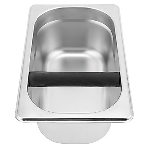 Espresso Knock Box, 10.4x6.3x3.9in Coffee Knock Box Stainless Steel Knock Box for Espresso Coffee Grounds Coffee Machine Accessory