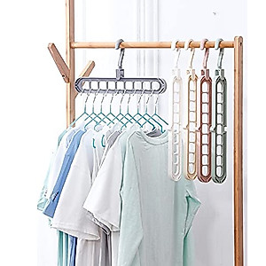 Magic Hanger Space-Saving Hanger Multifunctional Smart Wardrobe Magic Hanger Premium Wardrobe Clothing Stacking Hanger 9 Slots (Pack of 4)