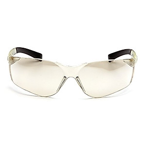 Pyramex Ztek Safety Glasses, Black Frame, Indoor-Oudoor Mirror Lens