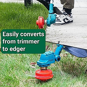 T TOVIA Brushless Electric Lawn Mower 28000RPM Cordless Grass Trimmer Length Adjustable Cutter Garden Tools Can use Mak1ta 18V - (Style: B, Color: Without Battery)