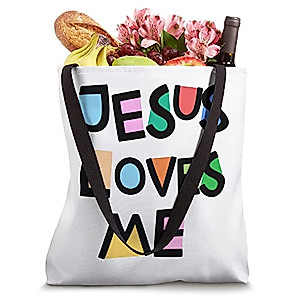 Jesus Loves Me Religious Religion Church CHristian Catholic Tote Bag