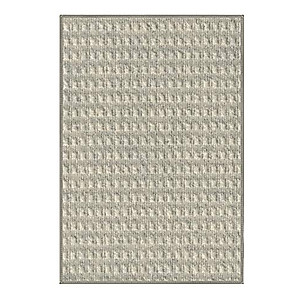 5'x12' - Limestone, Waffle Pattern - Indoor/Outdoor ECO-Friendly DuraKnit Pile & Loop Carpet Area Rugs & Runners