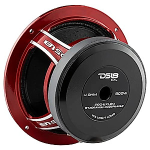 DS18 PRO-EXL84 Loudspeaker - 8", Midrange, Red Aluminum Basket, 800W Max, 400W RMS, 4 Ohms, Ferrite Magnet - for The People Who Live and Breathe Car Audio (1 Speaker)