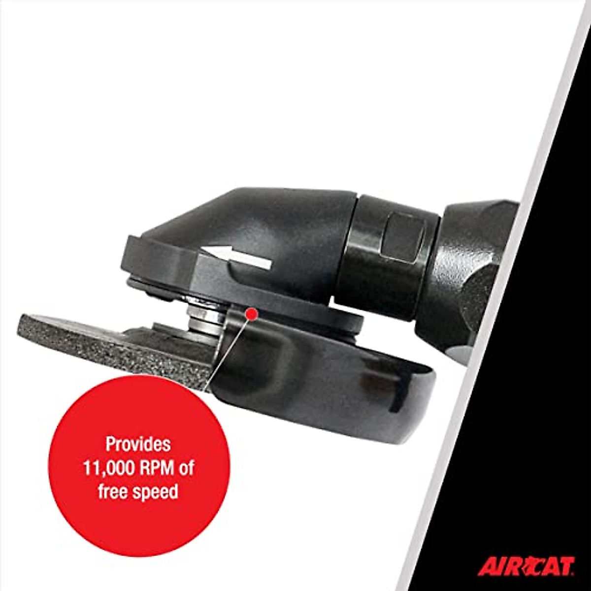 AIRCAT Pneumatic Tools 6340-A: 1.0 HP 4-1/2-Inch Angle Grinder with Spindle Lock 11,000 RPM