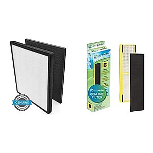 LEVOIT Air Purifier LV-PUR131 Replacement Filter, True HEPA & Activated Carbon Filters Set& Germ Guardian FLT4825 True HEPA GENUINE Air Purifier Replacement Filter B