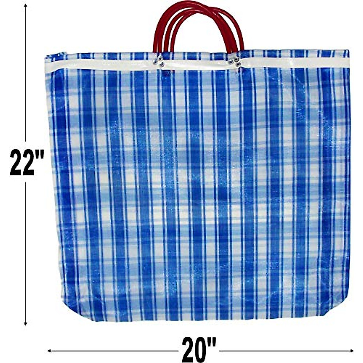 3 Large Mercado Bags, High Thread Mesh 20 x 22 Inches Market Reusable Grocery Bag