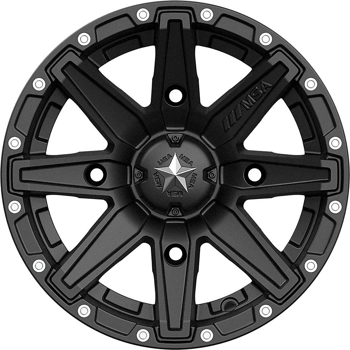 MSA Offroad Wheels MA33 14X7 4X137 S-BLK 10MM - M33-04737
