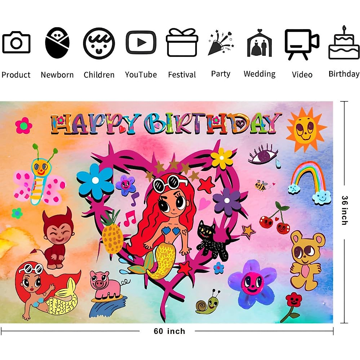 Manana Sera Bonito Background Birthday Decorations, Manana Sera Bonito Happy Birthday Banner Backdrop for Karol G Birthday Party Supplies (5x3ft)