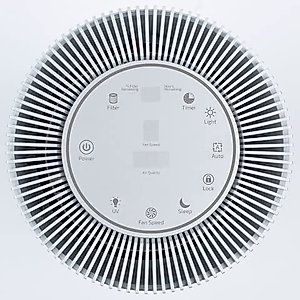OdorStop HEPA Air Purifier with H13 HEPA Filter, UV Light, Active Carbon, Multi-Speed, Sleep Mode and Timer (OSAP5, Bright White)
