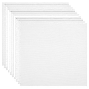 10 Pcs Embroidery Fabric Squares White Cotton Fabric Natural Cotton Embroidery Cloth Fabric Precut Cross Stitch Fabric Classic Aida Cloth Cotton Fabric for Embroidery Garment Craft (7.9 x 7.9inch)