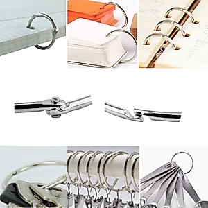 Book Binder Rings 2 Inch Office Loose Leaf Ring（20 Pack） Nickel Plated Silver