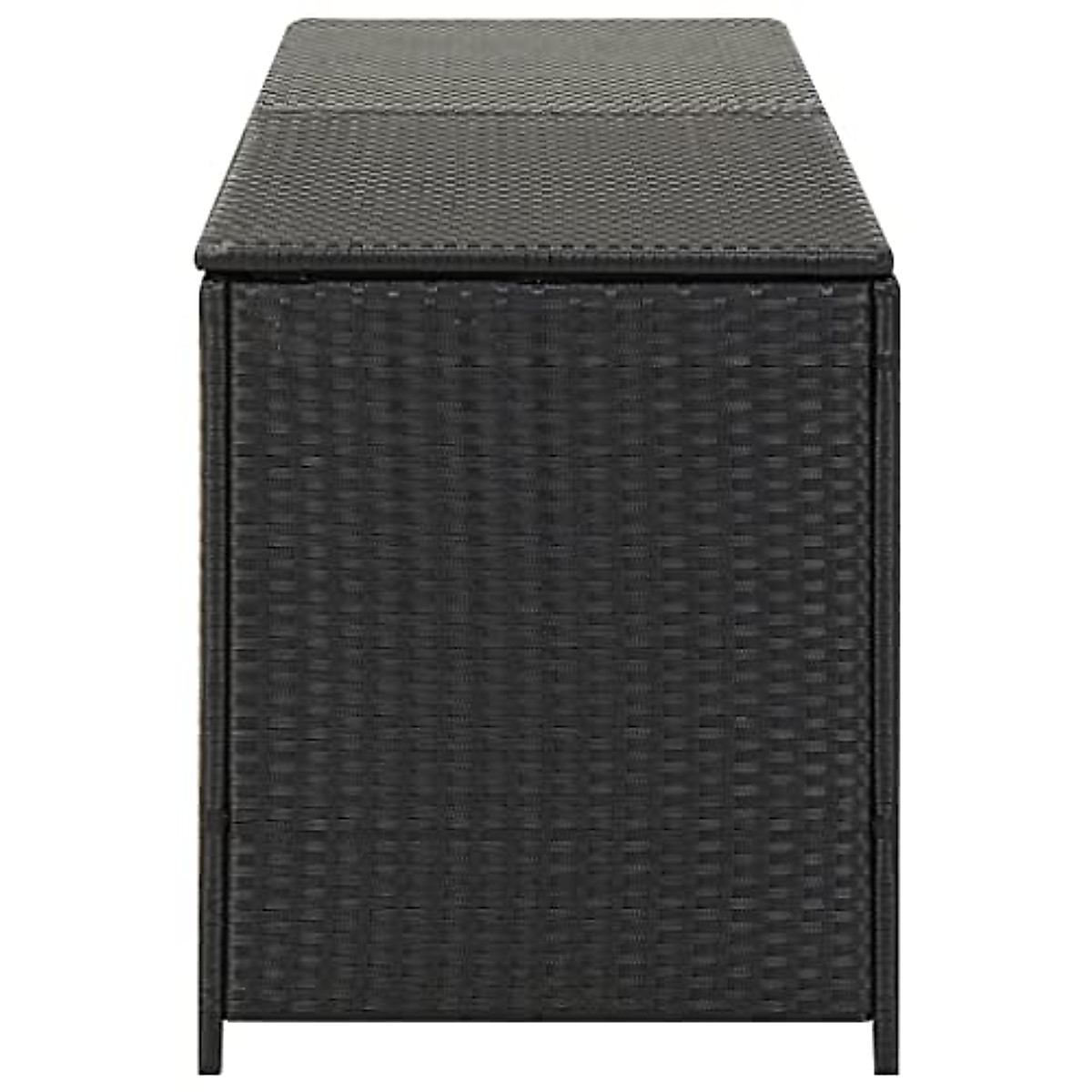 YEZIYIYFOB 160 gal Outdoor Storage Box Large Deck Box Taupe Black Rattan Patio Storage Box Garden Storage Suncast Chest Container Poly Cabinet for Lawn Backyard 78.7"x19.6"x23.6" Black NOT WATERPROOF
