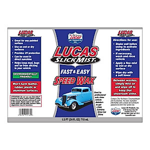 Lucas 10160-6PK Slick Mist Speed Wax - 24 oz., (Pack of 12)