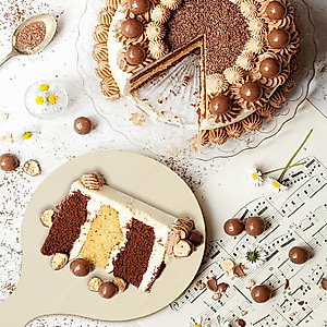 Linkidea 12 Pack Mini Wooden Cutting Board Craft with Handle Bulk Pack, Wholesale Multi-Pack Kitchen Board Cooking Butcher Block, DIY Home Cooking Vegetables Decor (Round, 9" x 6¼")