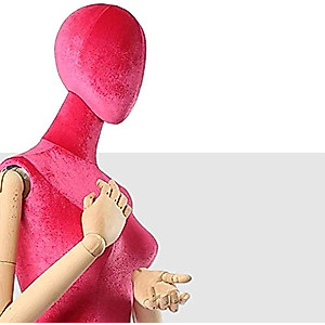 Mannequin Display Stand Dress Form Mannequin Body, Detachable Mannequin Realistic Display Mannequin Head Metal Base ( Color : Black ) (Black )