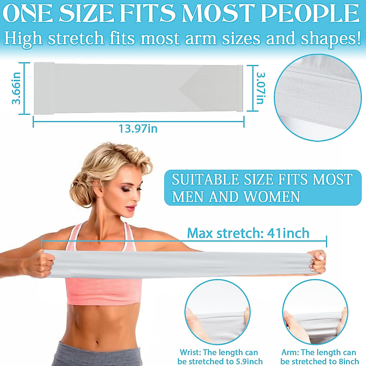 ZeeDix 8 Pairs Sun Long Sleeves UV Protection Cooling Arm Sleeves-Thumb Hole Sun Sleeves Cover for Running, Cycling, Biking, Gardening, Hiking, Golf, Baseball, Outdoors Sports