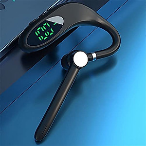 Kmonabie Bluetooth Headset with Microphone, Single Digital Display Wireless Bluetooth Headset 5.0 Wireless Car Driving Earbuds Ipx5 Waterproof Earphone