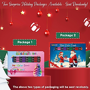 New Hair Chalk Comb Temporary Hair Color Dye for Girls Kids, Washable Hair Chalk for Girls Age 4 5 6 7 8 9 10-12 Birthday Christmas New Year Cosplay Hair DIY Party