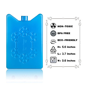 ViLoSa Ice Packs Lunch Box and Cooler Reusable ice Pack Kids Keeps Food Cool Longer time Large ice Pack- Durable - Perfect Size - No Leaks - No Smells - 4-Pack