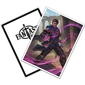 Fantasy North - Artemis Prior - Arcane Mage - 100 Smooth Matte TCG Trading Card Sleeves - Fits Magic MTG Commander Pokemon and Other Card Games - Playing Card Sleeves