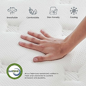 Beaullnuit Full Size Mattress,12 Inch Hybrid Mattress in a Box, Memory Foam with Pocket Springs for Pressure Relief and Motion Isolation,Medium Firm Mattress,CertiPUR-US Certified,120 Night Trial
