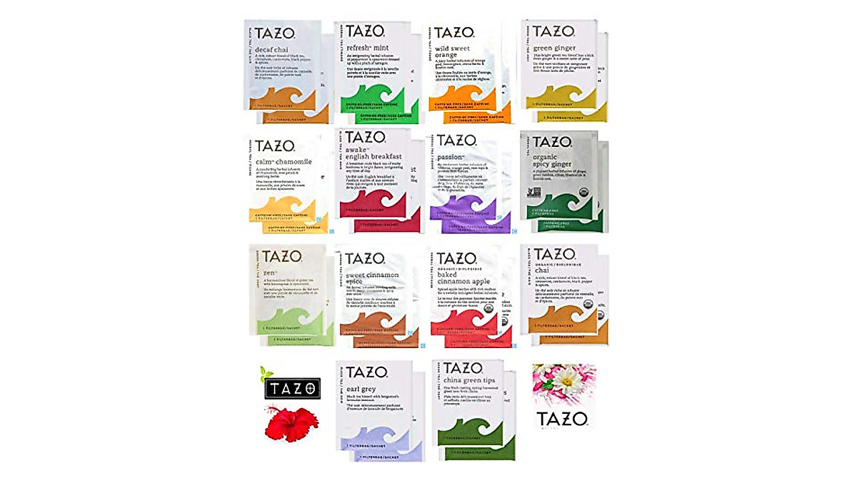 Tazo Tea Sampler Assortment Pack - 42 Tea Bags, 14 Flavors