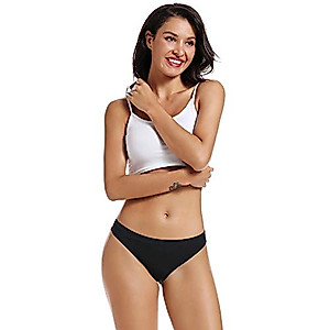 voenxe Seamless Thongs for Women No Show Thong Underwear Women 5-10 Pack (5 pack black, Small)