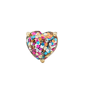 Kate Spade New York My Love Glitter Heart Studs, Multi Glitter, One Size
