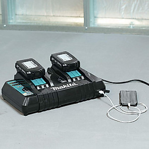 Makita BL1850B2DC2X 18V LXT Lithium-Ion Battery & Dual Port Charger Starter Pack (5.0Ah)