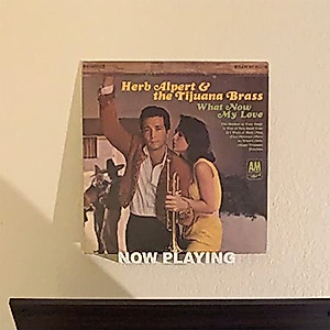 Now Playing Record Stand |Vinyl Wall Mount Shelf |Exotic 3D Wall Mount Shelf | Record Display Stand for Albums |Minimalist White