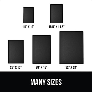 GORILLA GRIP 100% Waterproof Raised Edge BPA Free Silicone Pet Feeding Mat, Dog Cat Food Mats Contain Spills Protects Floors, Placemats for Cats and Dogs Water Bowl, Pets Accessories 18.5x11.5 Black