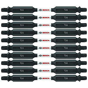 BOSCH ITDET2035B 10-Pack 3-1/2 In. Torx #20 Impact Tough Double-Ended Screwdriving Bits