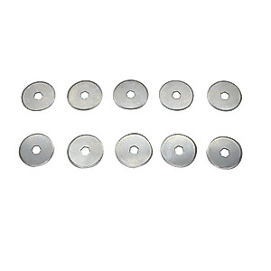 AUTOTOOLHOME 18mm Rotary Cutter Blades 10 Pack Replacement Rotary Blades Cutting Fabric Paper Quilting Scrapbooking Sewing Patchwork Tool