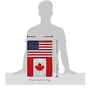 Americana Home & Garden Canada US Friendship Garden Flag Regional Nation International World Country Particular Area House Decoration Banner Small Yard Gift Double-Sided, Made in USA