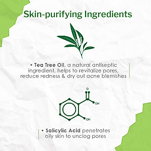 Bye Bye Blemish Tea Tree Drying Lotion, with Tea Tree Oil & Salicylic Acid, Fast-acting Formula, Dries Blemishes, Purifies Skin, 1 fl oz, 1-Pack