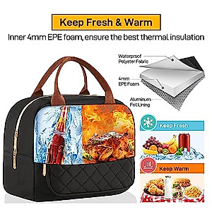 Buringer HOMESPON Lunch Bag for Woman Man Insulated Lunch Box Tote Bag for Work Picnic or Travel