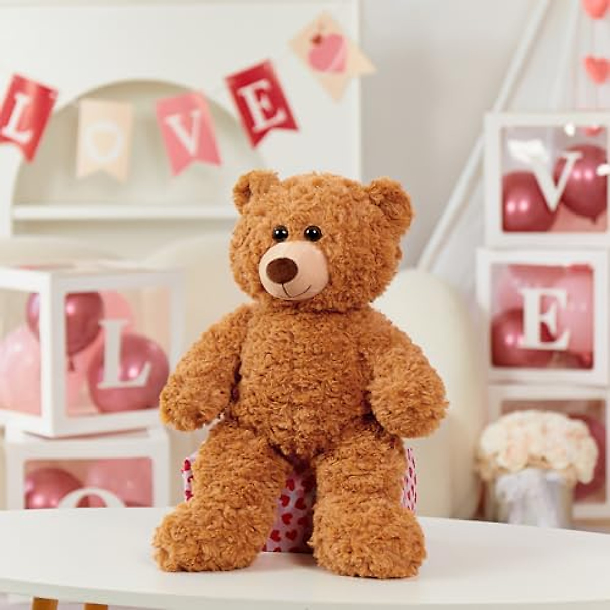 Tezituor Small Teddy Bear Stuffed Animals 18inch, Cute Little Teddy Bear Plush Toys for Kid Girl Boy (Brown)