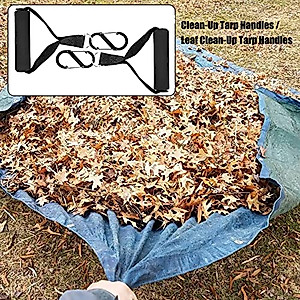 Shitailu 2PCS Leaf Trap Mover with Handles, Leaf Clean-Up Tools, Labor-Saving Without Hurting Hands Waste Trap Transport Tools, Capacity for Garden and Yard Waste