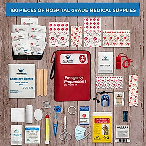 First Aid Kit for Home and First Aid Kit for Car - Travel First Aid Kit and Camping Gear - Travel Size Hiking First Aid Kit and First Aid Bag - Emergency Preparedness Items and First Aid Kit Survival