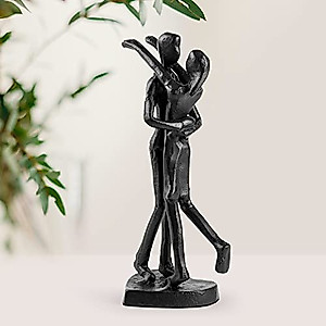 SENNESY Handcrafted Iron Sculpture - Romantic Gift for Weddings and Anniversaries - for Him and Her - Blank Greeting Card Included
