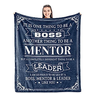 Best Boss Gifts for Men/Women - Boss Lady Gifts - Mentor Gifts - Boss Day Gifts - Gift for Female/Male boss - Boss Christmas/Birthday Gifts Ideas - Boss/Leader Appreciation Gift Blanket 50" x 60"