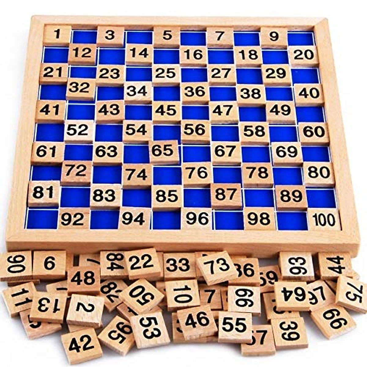 DANNI Montessori Baby Wood Math 1-100 Digital Cognitive Teaching Aids 1010 Multiplication Table Children Math Number Educational Toys