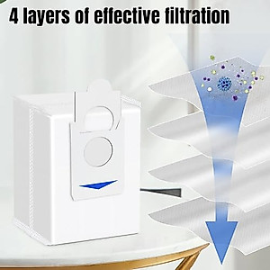 6/12 Pcs Dust Bags For ECOVACS DEEBOT X2 / X2 Omni / X2 Pro/ DEX86 Vacuum Cleaner Robot Replacement Parts, Auto-Empty Station DDB030025 (12 Pack)