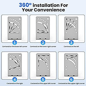 Ueevii Universal Wireless Bridge Bracket Mount/360°Adjustment Wall-Mounted/3.8cm Diam,2.5mm Thick Stainless Steel Mount,Sturdy and Durable/Wildly Used on Outdoor AP,Point to Point WiFi Bridge/2-Pack